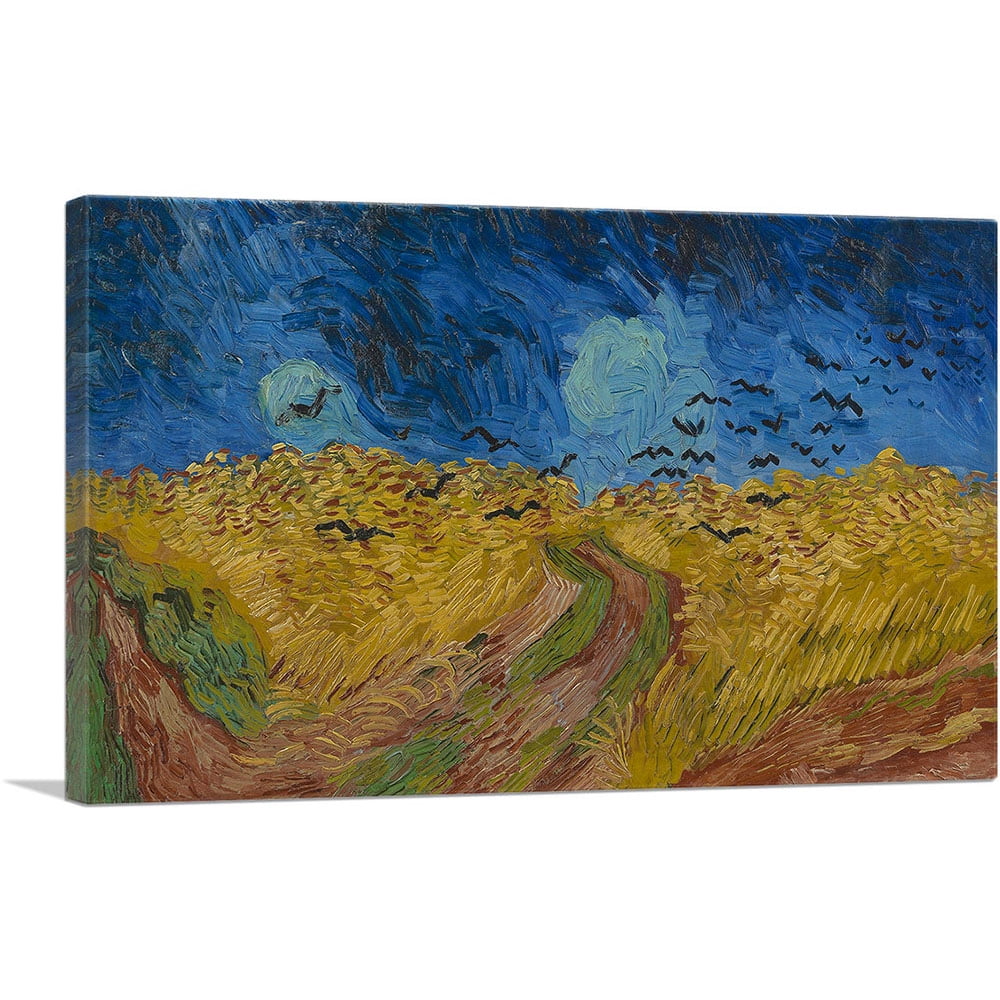 ARTCANVAS Wheatfield with Crows 1890 Canvas Art Print by Vincent Van ...