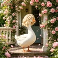 Btomtd Detachable Joke Wig Headband Accessory for Porch Goose Statue ...