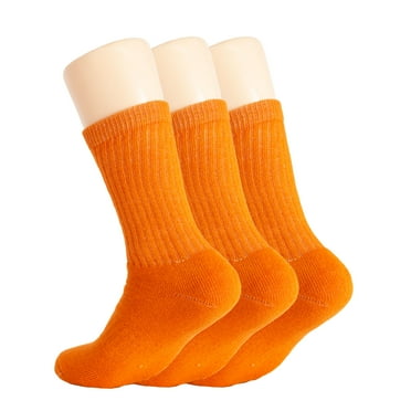 Orange Slouch Socks for Women Cotton Socks Size 9 to 11 3 PAIRS ...
