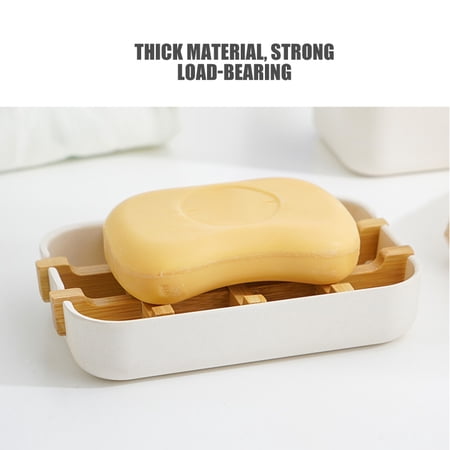 Bamboo Soap Case Detachable Soap Drainage Plate Soap Lifting Holder ...