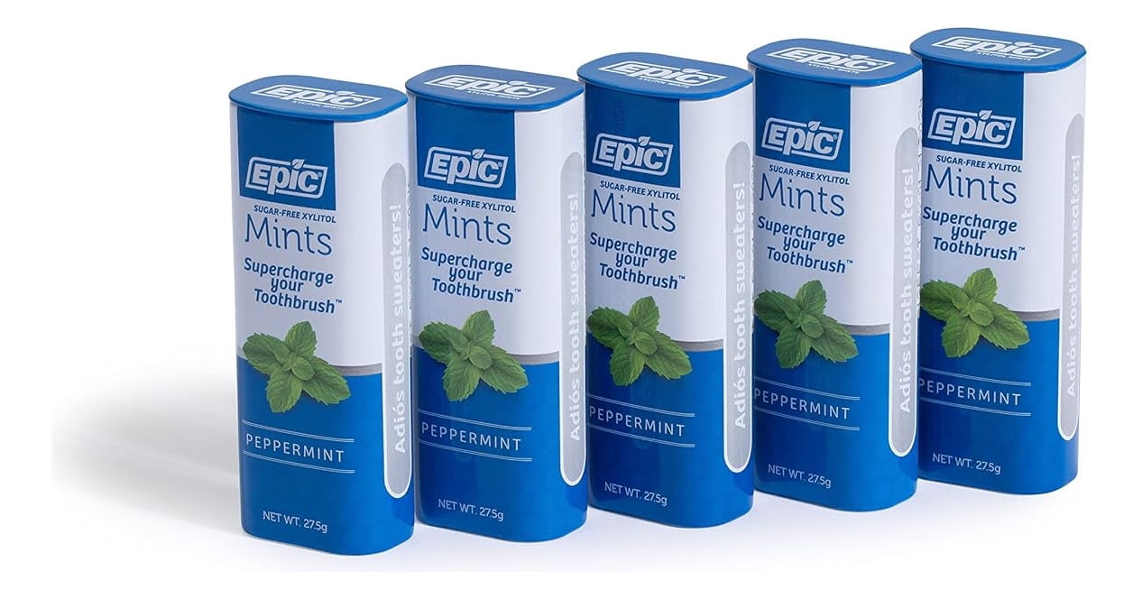 Epic Mentas De Xylitol Sin Azúcar 5 Latas De 55 Mentas | Bodega Aurrera ...