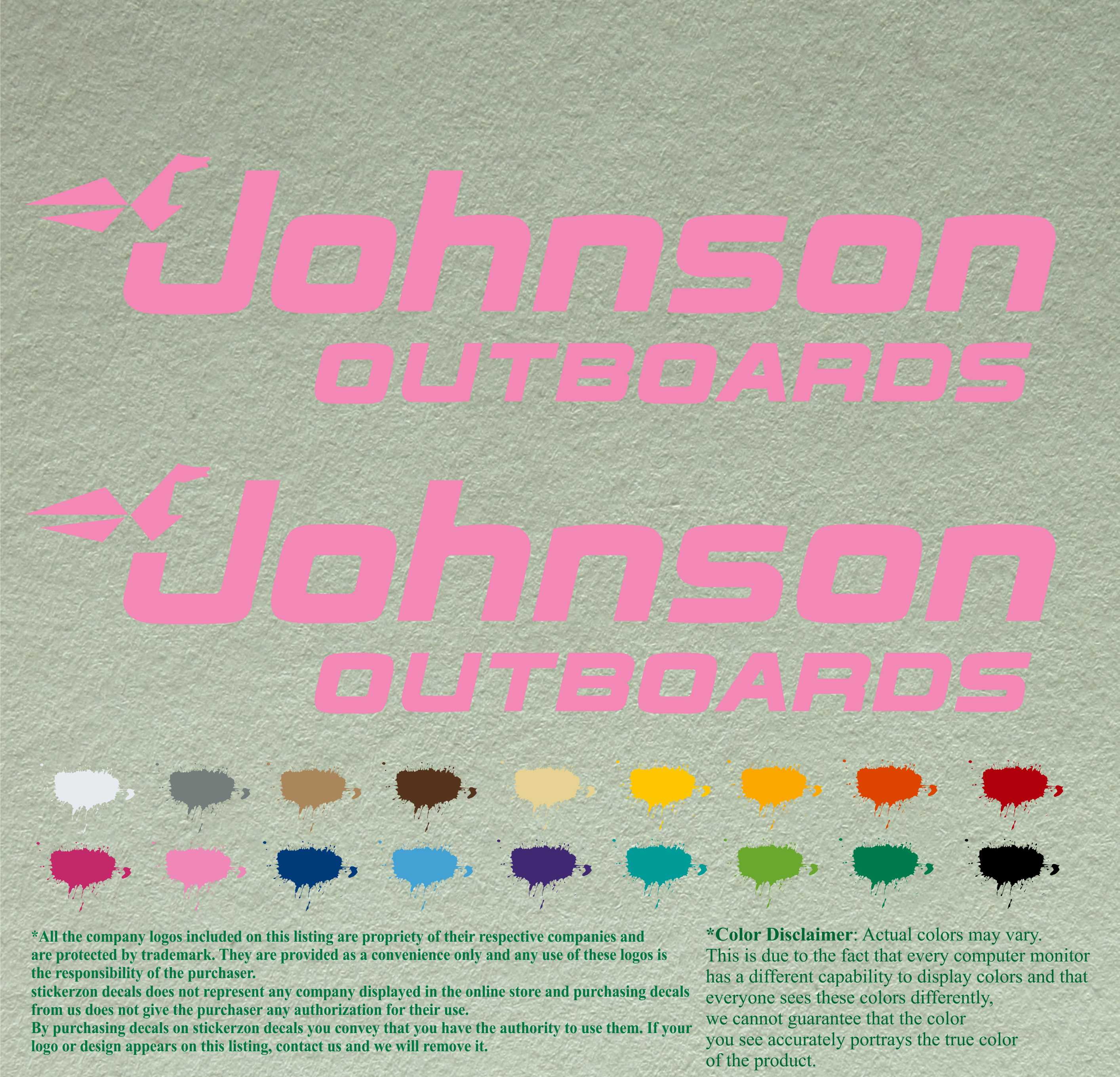 Johnson Boats Compatible Replacement Restoration Decals Vinyl Stickers ...