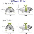 Vegetable Steamer Basket Stainless Steel Folding - Expandable 5.1" to 9 ...