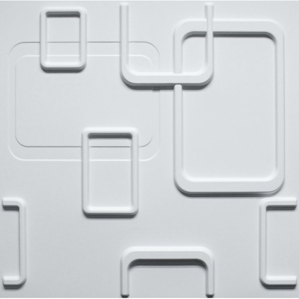 Dundee Deco 3D Wall Panels - Geometric Shapes Paintable White PVC Wall ...