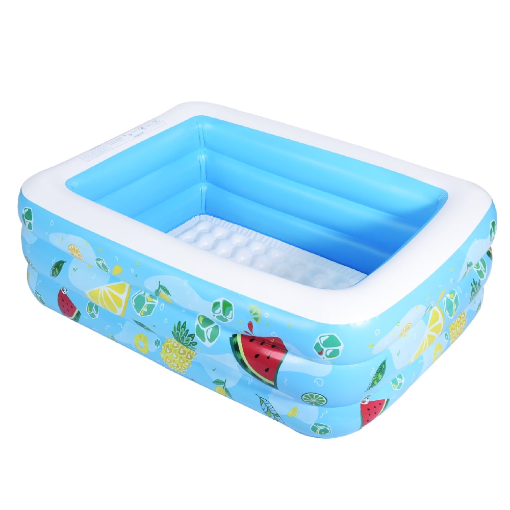 Kiddie Pool, 60"×41"×18" Inflatable Pool with Inflatable Soft Floor ...