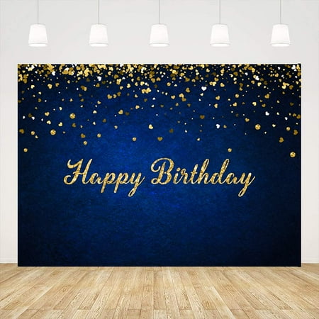 7x5ft Happy Birthday Backdrop for Men Royal Blue Backdrops for ...