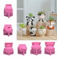 ANXPTIME Silicone Mold 3D Zebra Fox Flower Pot Mould DIY Handmade ...
