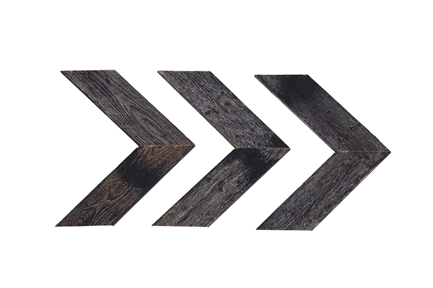 BarnwoodUSA Rustic Farmhouse Reclaimed Smoky Black Decorative Chevron ...