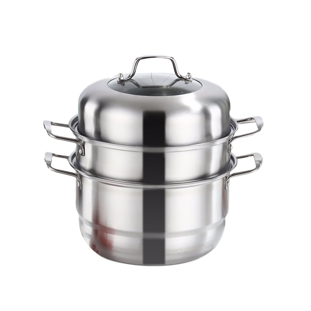 Steamer Pot Stainless Steel Heavy Duty Premium Cooking Pot 3-tier Steam ...