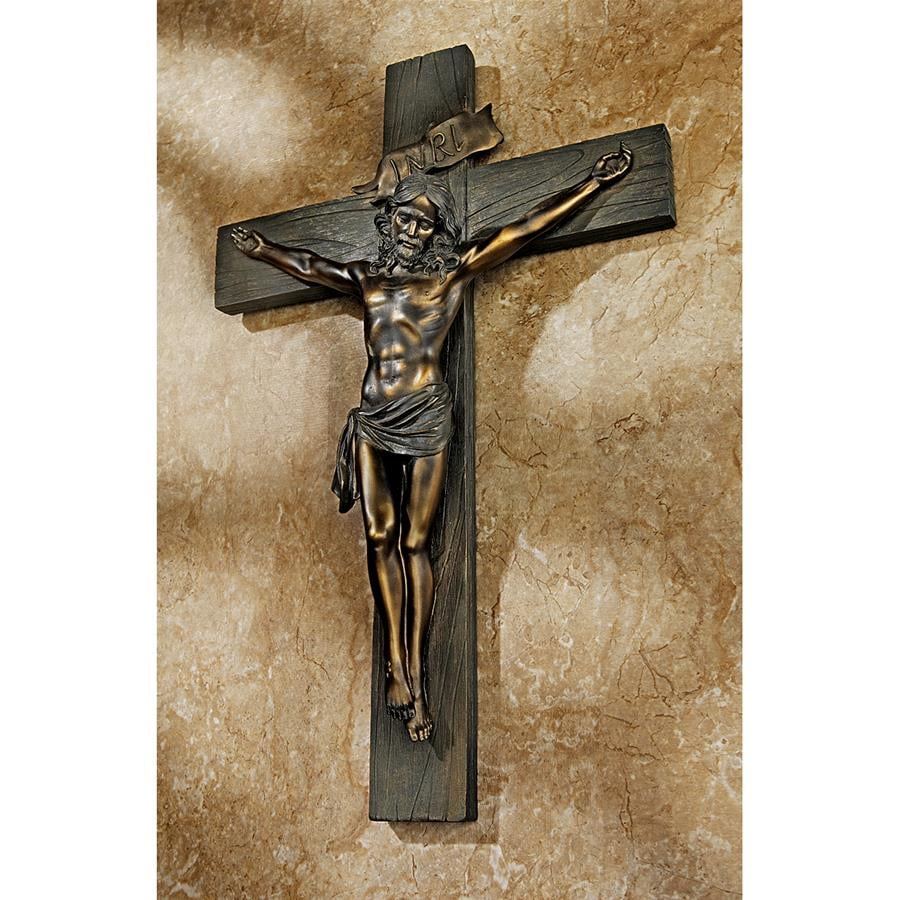 Design Toscano Crucifixion Cross of Jesus Christ Wall Sculpture ...
