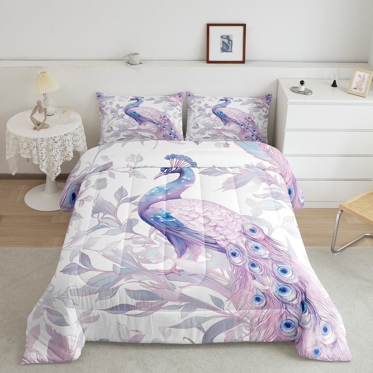 Click here for Yst Purple Peacock Bedding Set Full For Kids Girls... prices