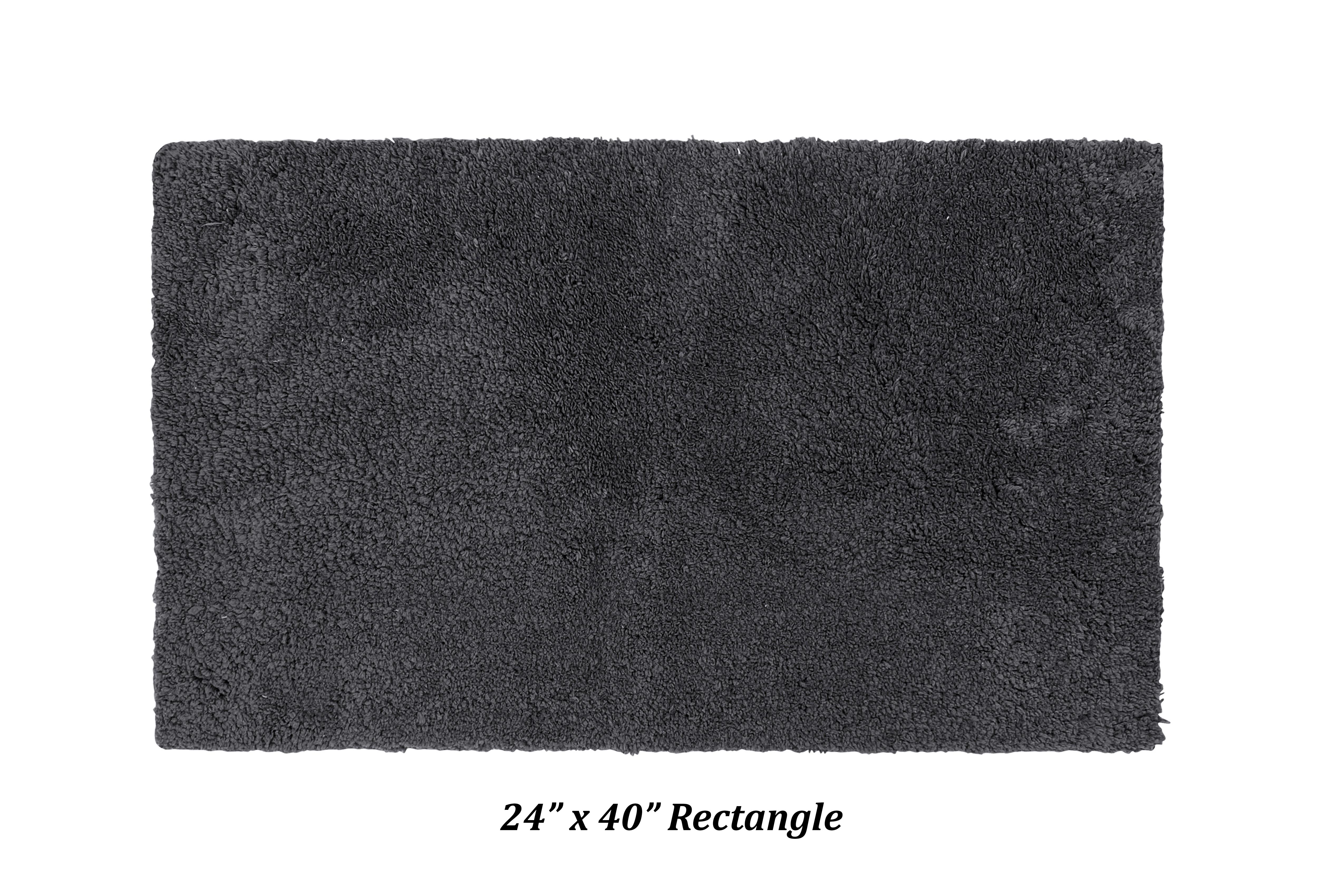 Better Trends Micro Plush Polyester 24" x 40" Bath Rug - Charcoal ...