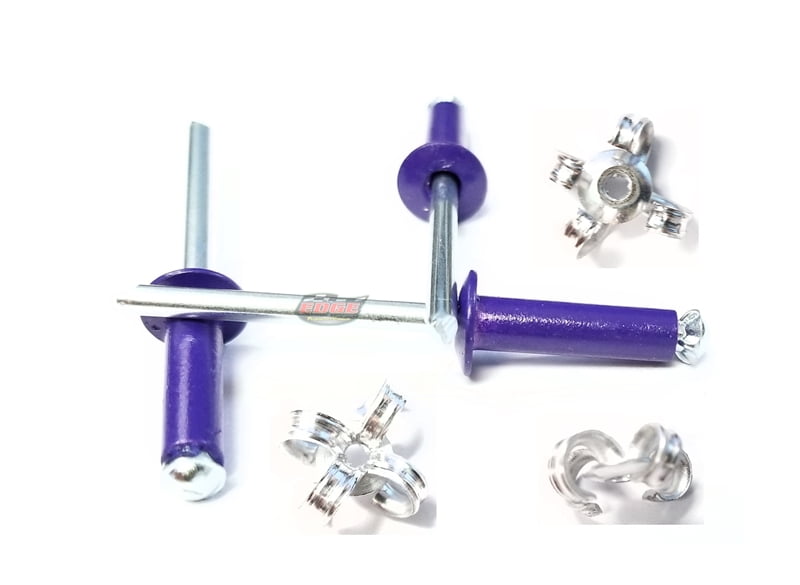 Purple 3/16" Rivet Small Head Exploding Banana Peel Aluminum Pop Rivets ...