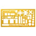 Professional Architectural Template Ruler Drawing Stencil Measuring ...