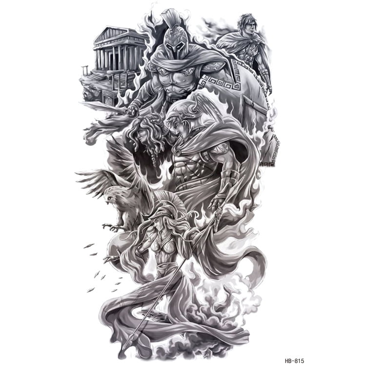 Greek God Tattoo Half Sleeve