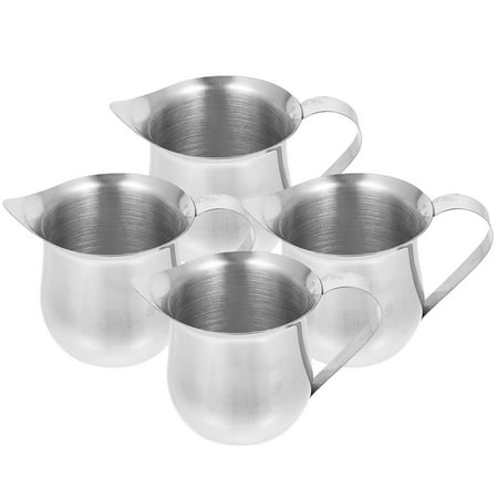 CNKOO 4 Pcs Creamer Coffee Pot Bell Creamers Cups to Go Stainless Steel ...
