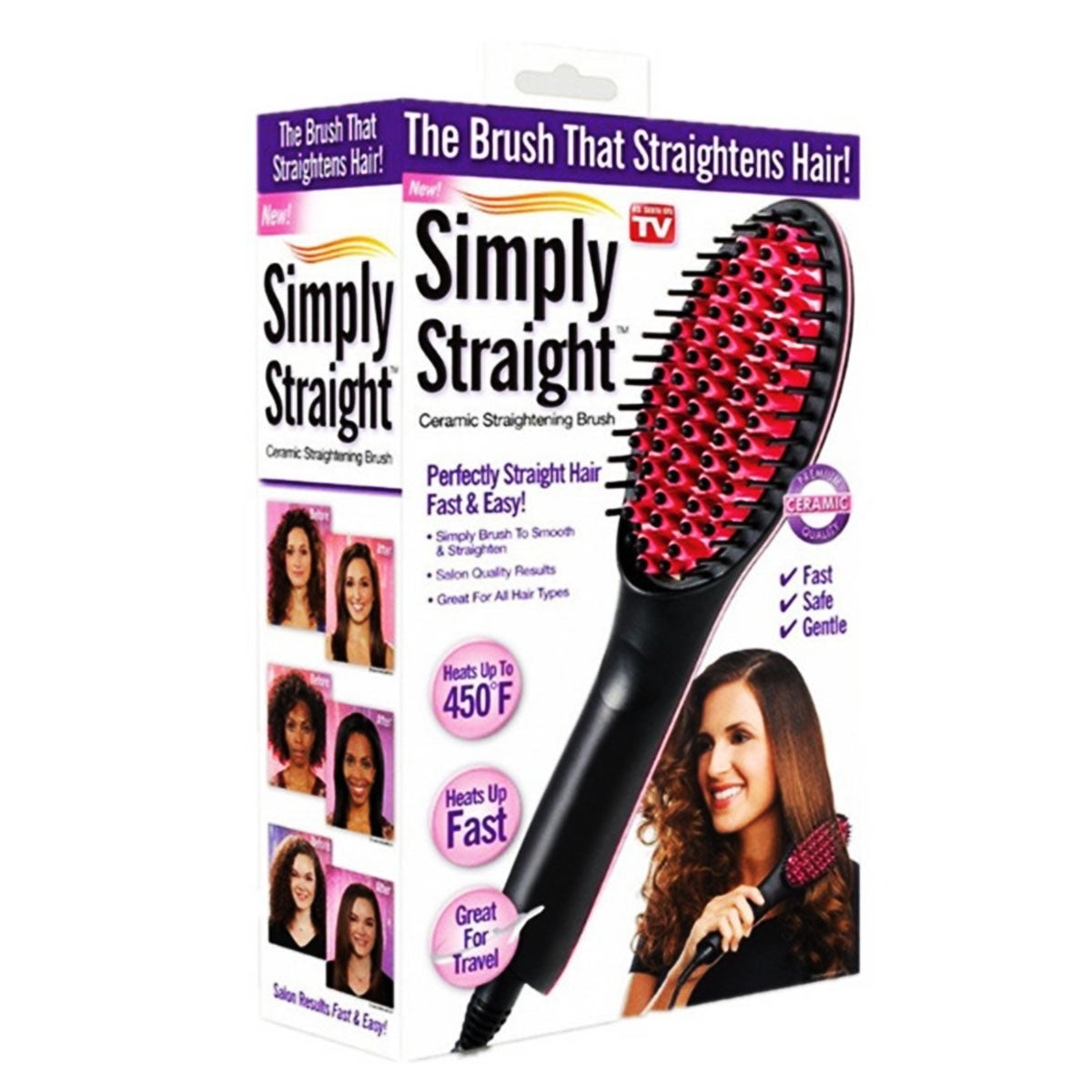 Click here for Tv Simply Straight Ceramic Brush Hair Straightener... prices