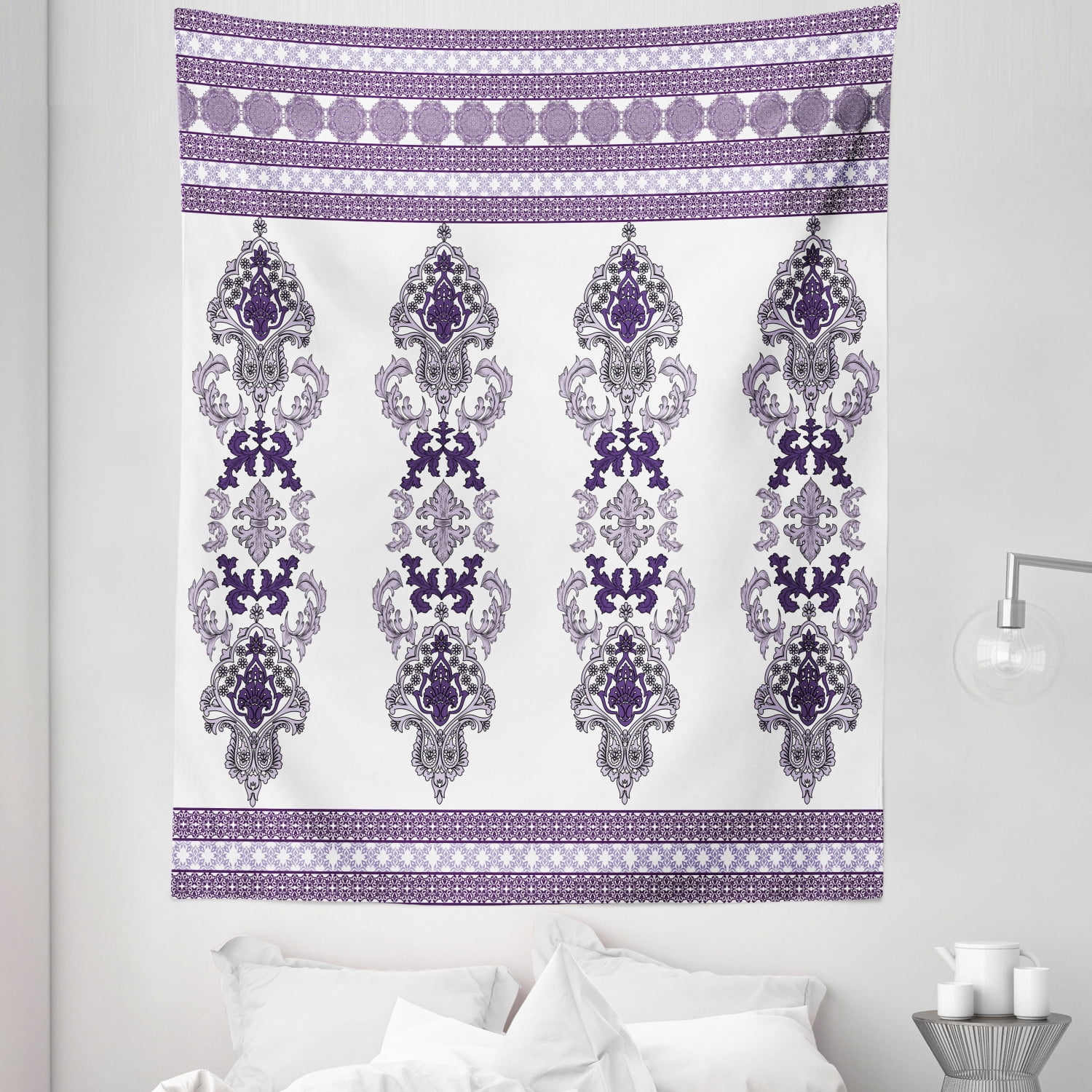 Damask Tapestry, Traditional Middle Eastern Motifs Bohemian Arrangement ...