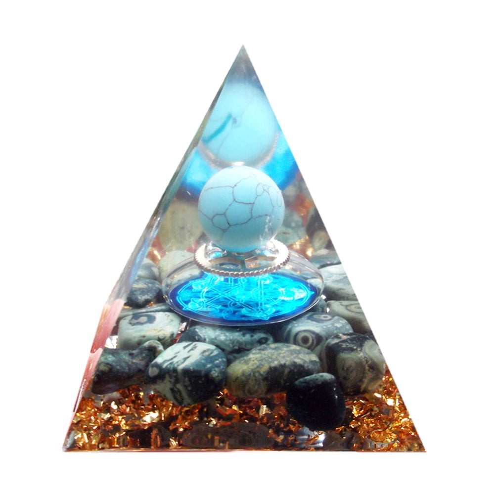 Yucurem Orgonite Pyramid Amethyst Peridot Healing Crystal Art Energy ...