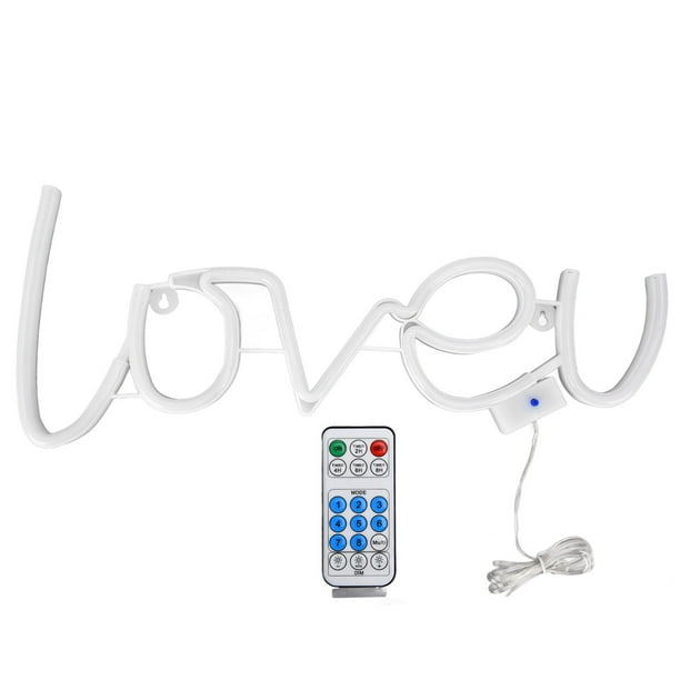 Luz de neón,LOVEU Luz de neón LED USB Luz decorativa Control remoto ...