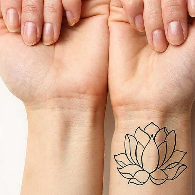 Simple Lotus Flower Wrist Tattoo | Best Flower Site