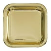 Square Paper Plates, 9 in, Gold Foil, 8ct - Walmart.com