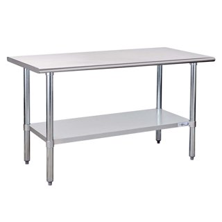 BizChair Galvanized Under Shelf for Prep and Work Tables - Adjustable ...