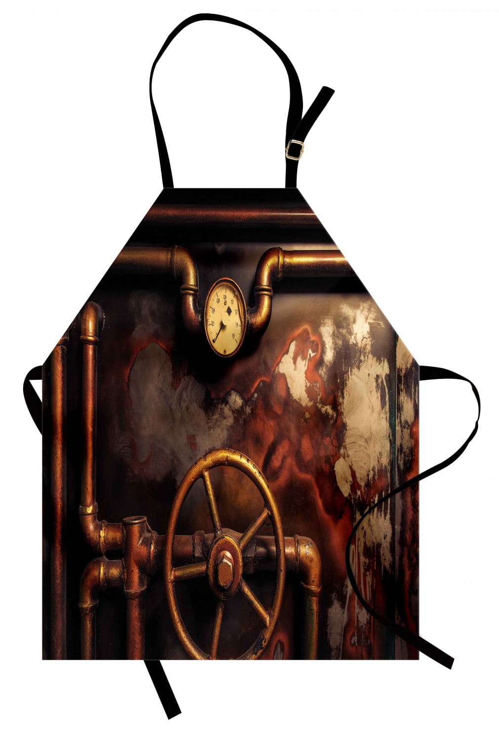 Industrial Apron Steam Pipes and Pressure Gauger Vintage Style Damaged ...