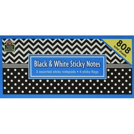 Teacher Created Resources Black and White Sticky Notes (5834) | Walmart ...