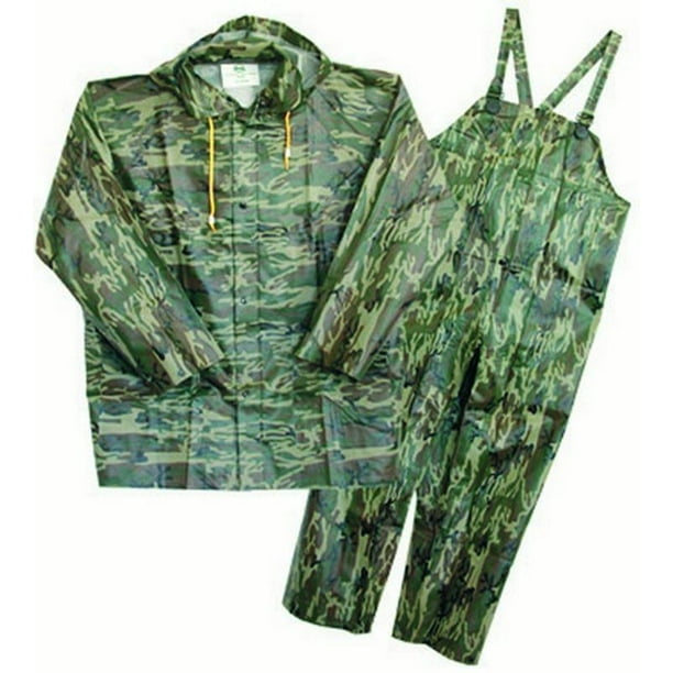 Camouflage PVC-Coated Polyester Rain Suit X-Large - Walmart.com ...