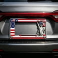 Qonioi Patriotic USA Flag Metal License Plate Frame with Statue of ...