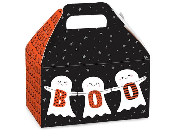 Pack of 6, Boo Ghosts Party Favor Gable Box, 6x3.75x3.5" for Halloween ...