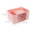 Plastic Drawers Clear Desk Organizer Mini Table Top Pen Holder Storage ...