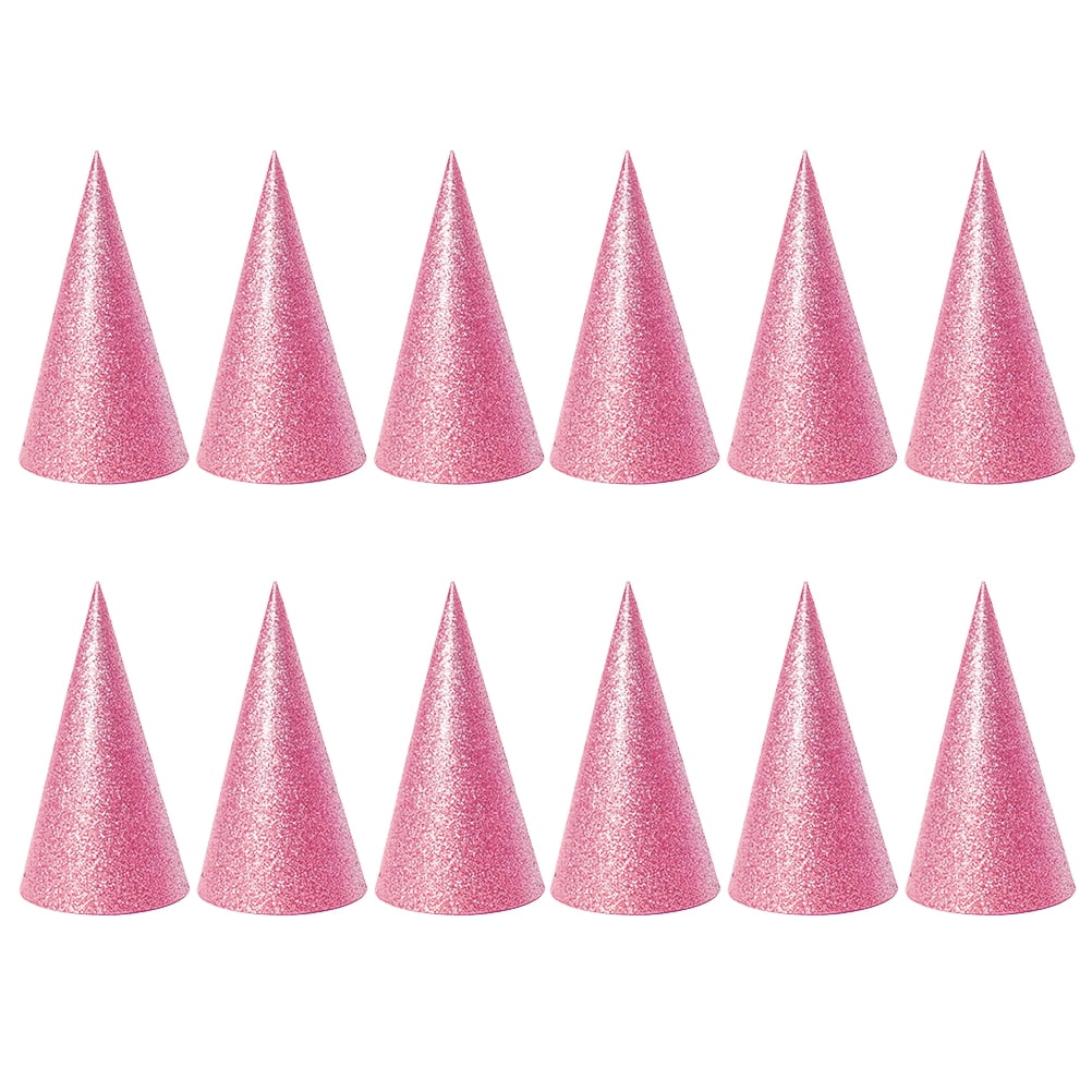 Click here for Dly 12pcs Glitter Cone Party Hats Triangle Birthda... prices