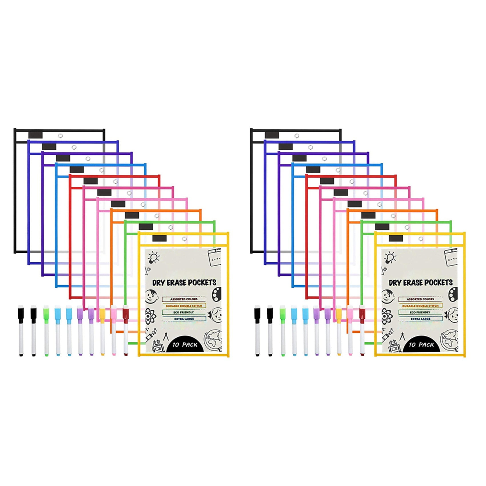 Click here for Unbranded Dry Erase Pockets Sleeves  (20 Pack) A4... prices