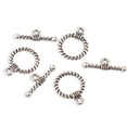 1 Box 120 Sets Toggle Ring Silver Toggle Clasps Bulk Metal Alloy OT End ...