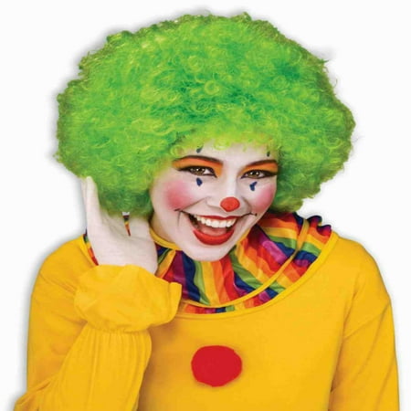 New Mens Womens Child Costume Green Afro Clown Wigs - Walmart.com