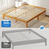 EDX Queen Size Wood Bed Frame, No Spring Needed, 12in Wooden Platform Bed Frame Mattress ...