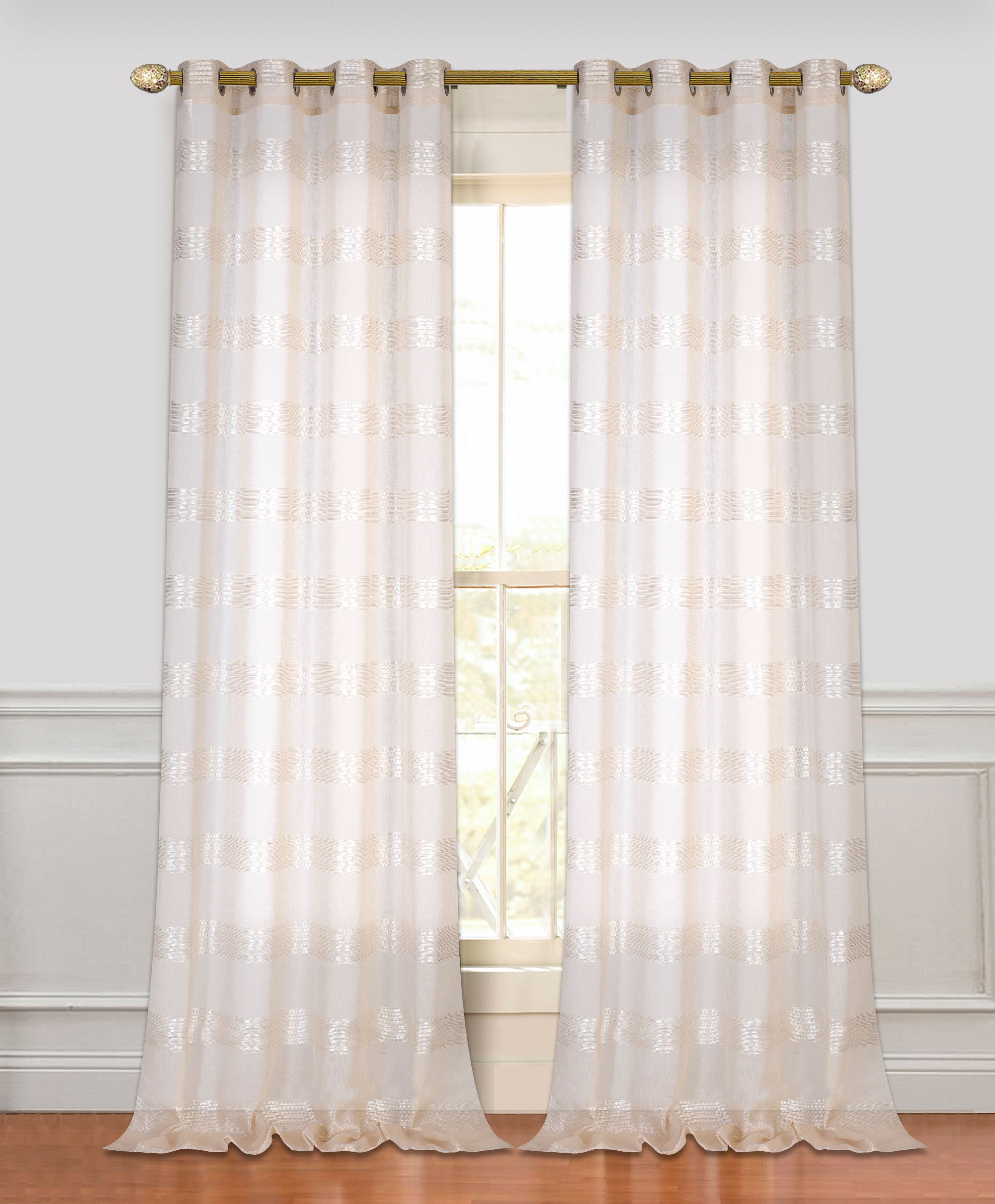 Dainty Home Horizon Extra Long and Wide Semi-Sheer Grommet Window ...