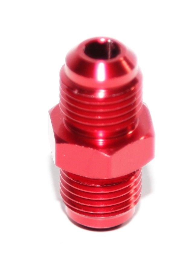 RED 6AN AN-6 Male Thread Straight Aluminum Anodized Fitting Adapter ...