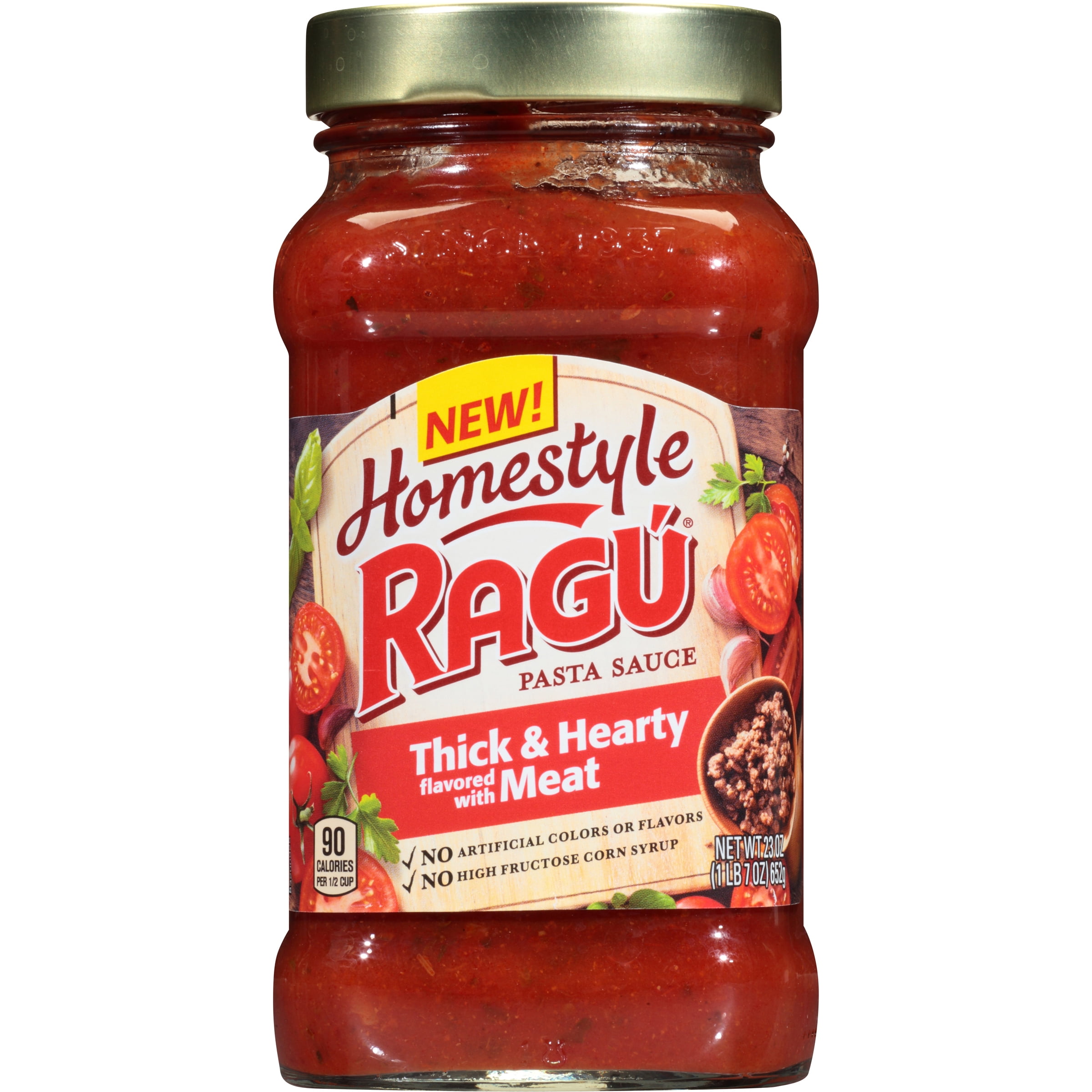 Ragu Homestyle Thick & Hearty Meat Pasta Sauce, 23 oz. – Walmart ...