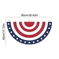 American Pleated Fan Flag, USA Patriotic Half Fan Bunting Flag, Red ...