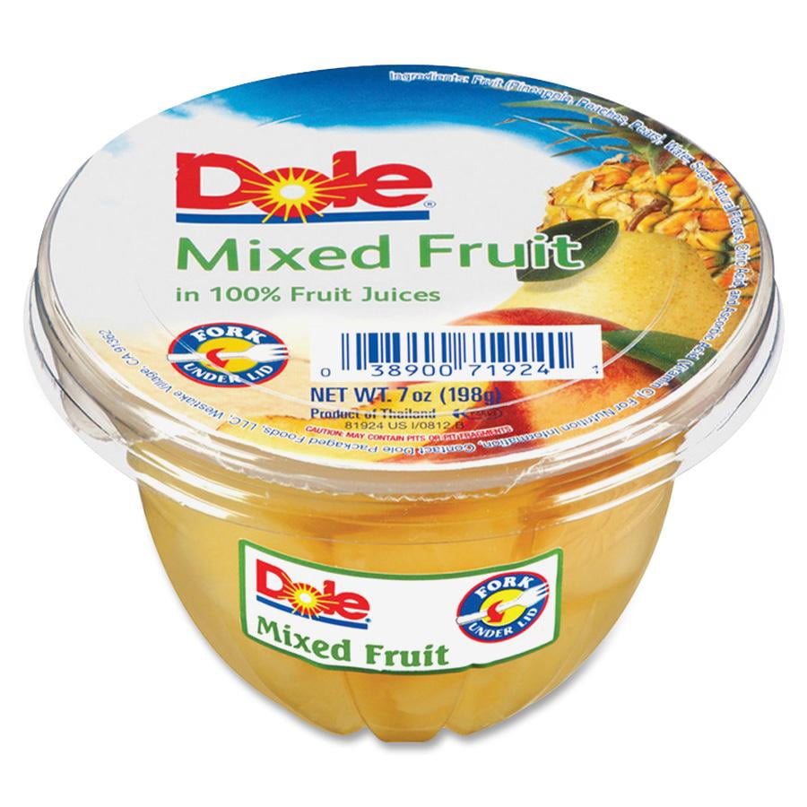 Dole Mixed Fruit Cups - Mixed Fruit - 7 oz - 12 / Carton | Bundle of 5 - Walmart.com