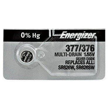 Energizer 1.5V Silver Oxide Button Cell 377 Batteries (2 Pack), Long ...