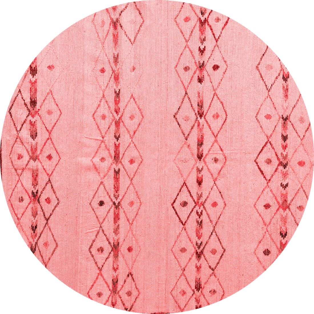 Ahgly Company Indoor Round Solid Red Modern Area Rugs, 5' Round ...