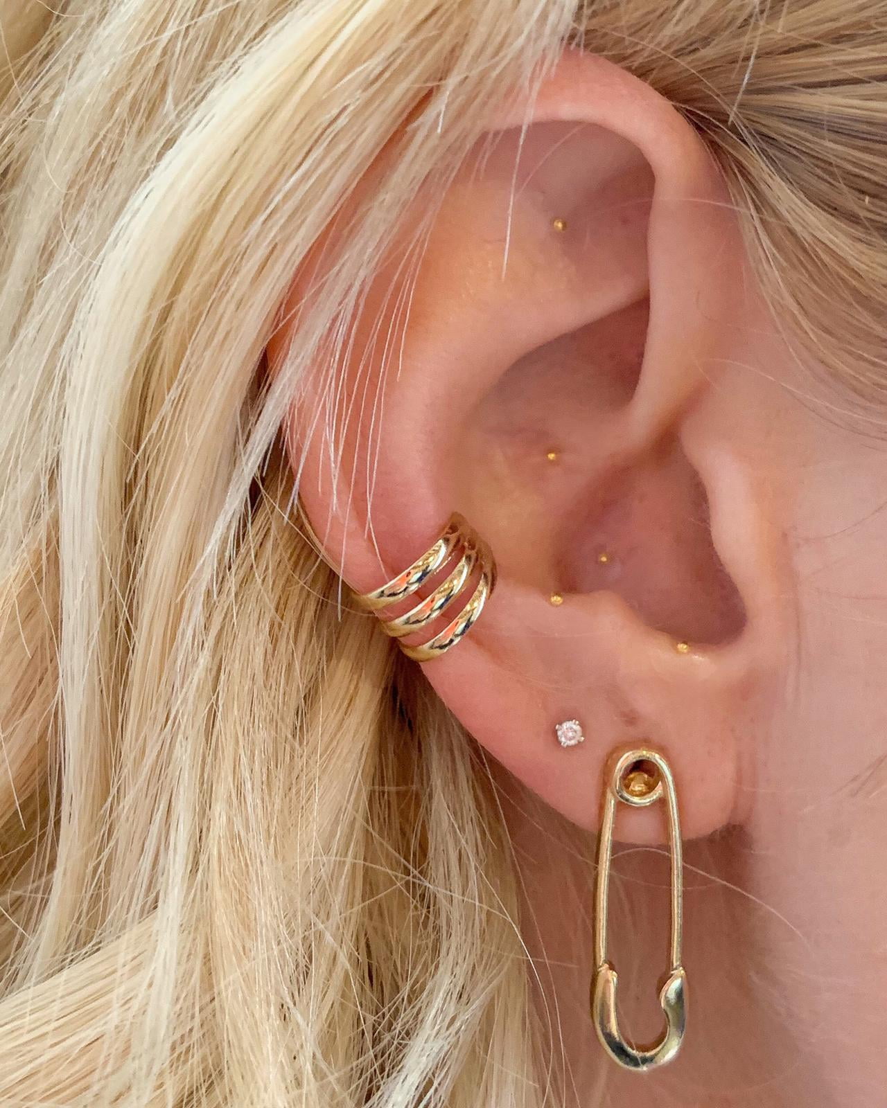 Vie Healing 24k Gold Acupressure Ear Seeds With Ear Chart Reflexology
