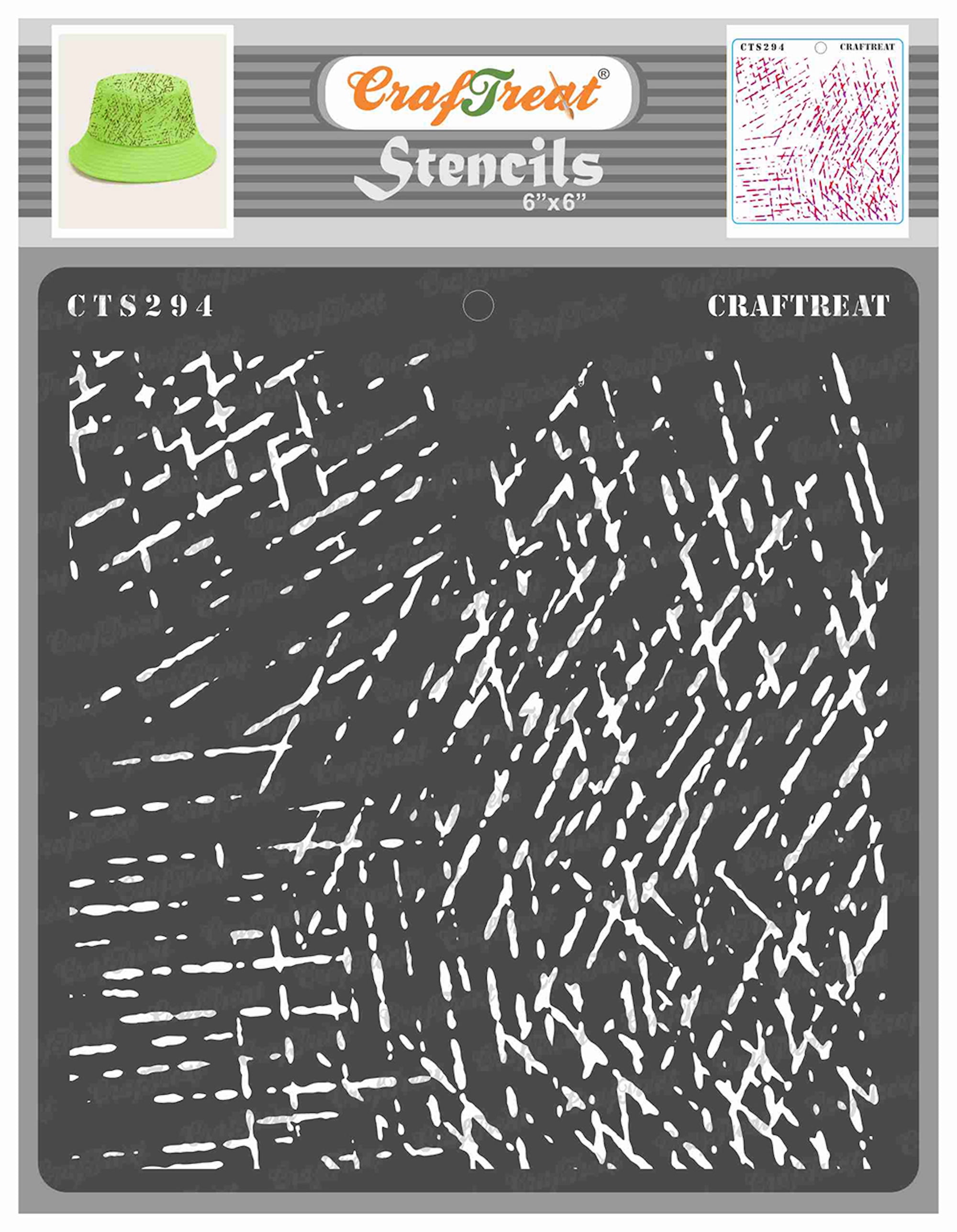CrafTreat Scratch Design Stencil for Painting and Crafting - 6"x6 ...