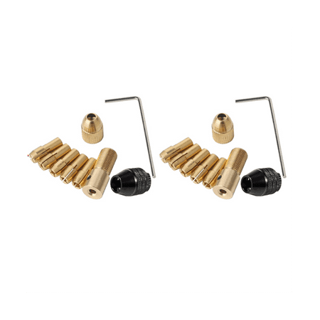 18 Pieces 0.5-3mm Drill Chuck Collets Set with 3.17mm Chuck Clamp for ...