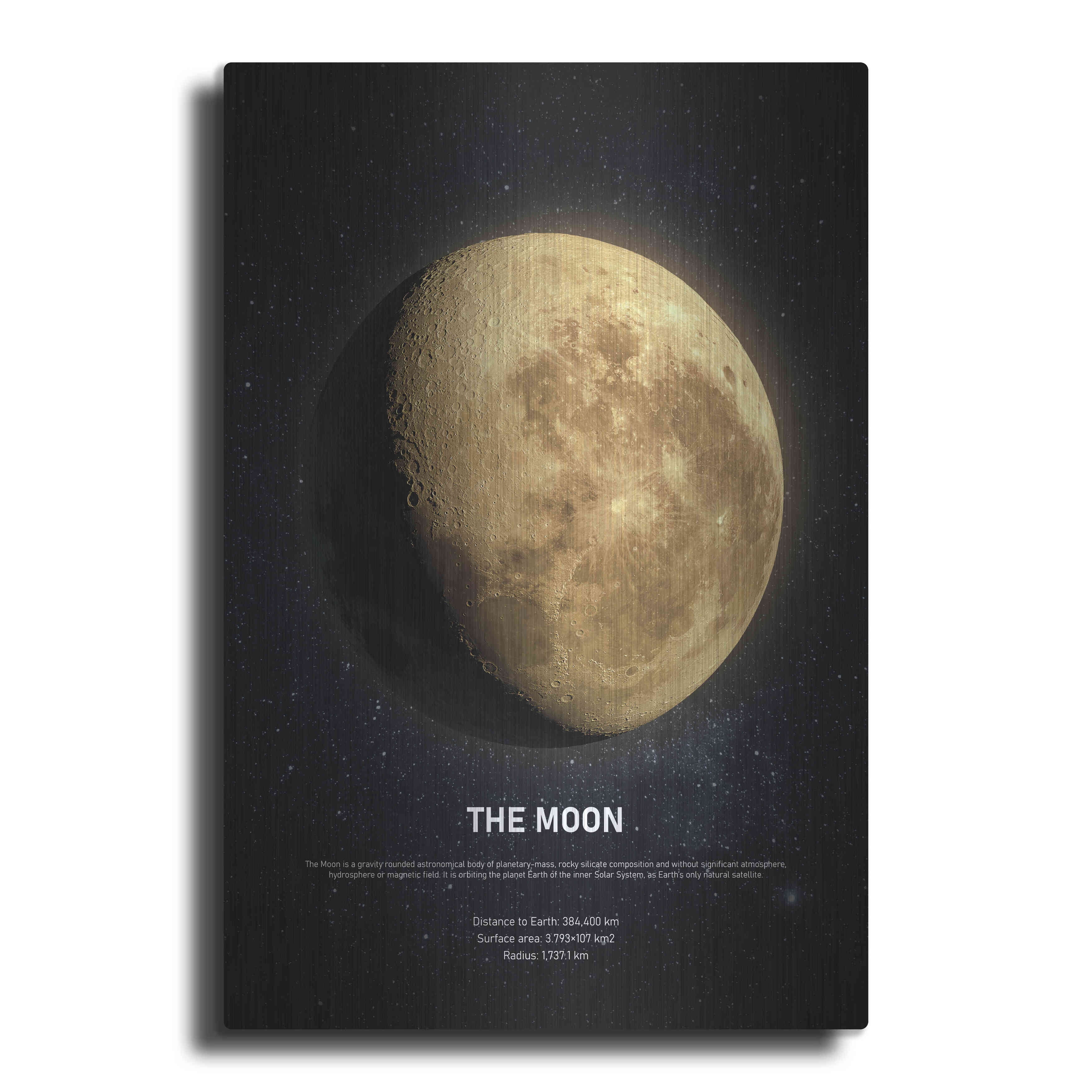 Luxe Metal Art 'The Moon 2' by Design Fabrikken, Metal Wall Art, 16"x24 ...