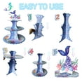 Mermaid Party Supplies Cake Stand 3 Tier Cardboard Cupcake Holder for ...